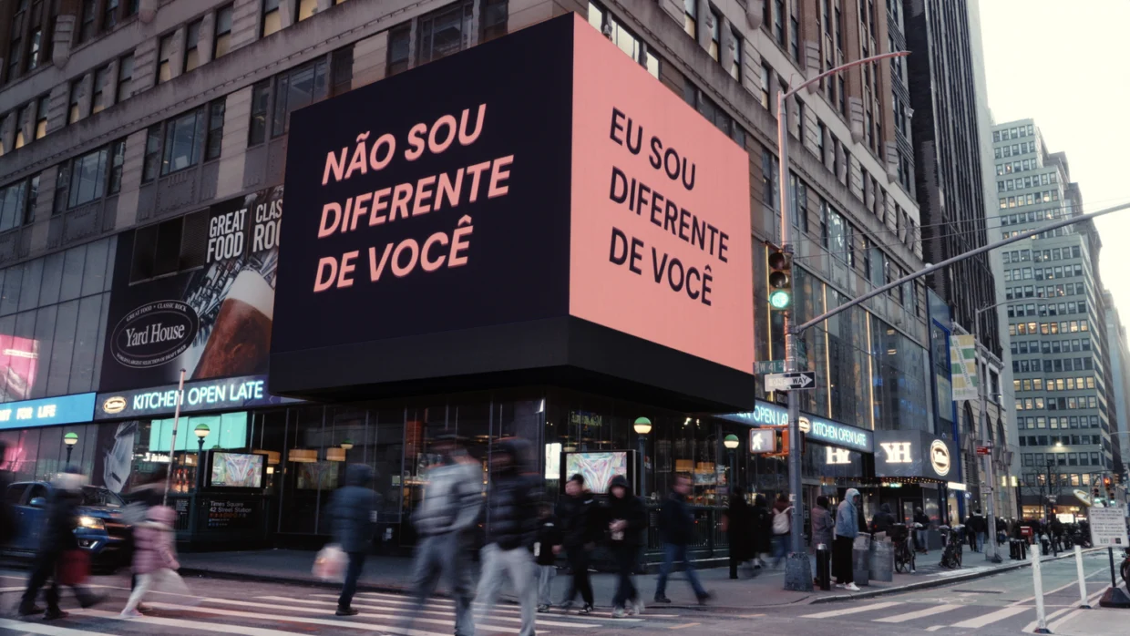 Brazilian Artist Brings Multilingual Art to Times Square
